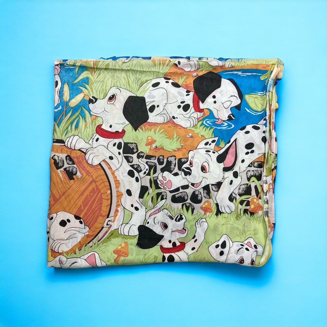 Disney Sheets Vintage 90s 101 Dalmatians Twin Size Fitted Sheet Graphic ...