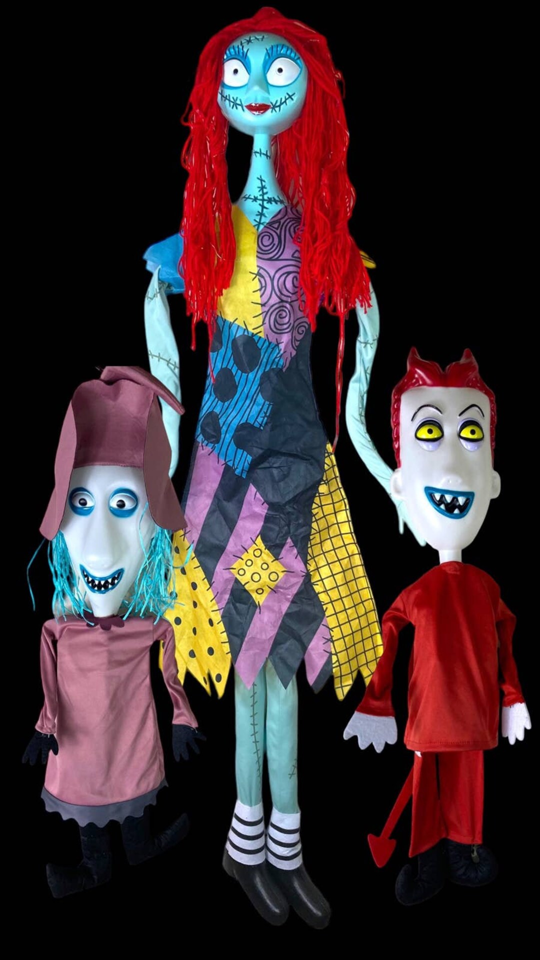 Nightmare Before Christmas Disney Hanging Figures Lot Sally Lock Shock ...