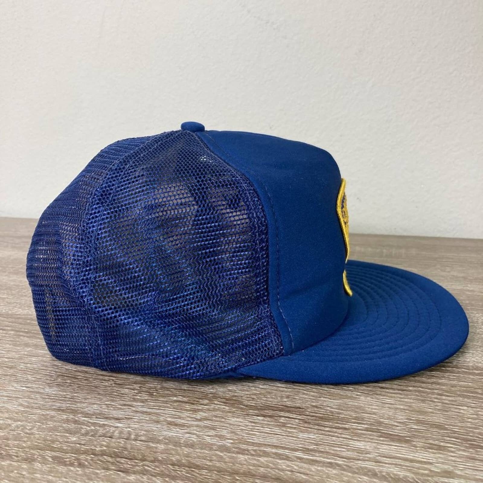 California Highway Patrol Hat Vintage Trucker Snapback Cap Mesh Blue ...