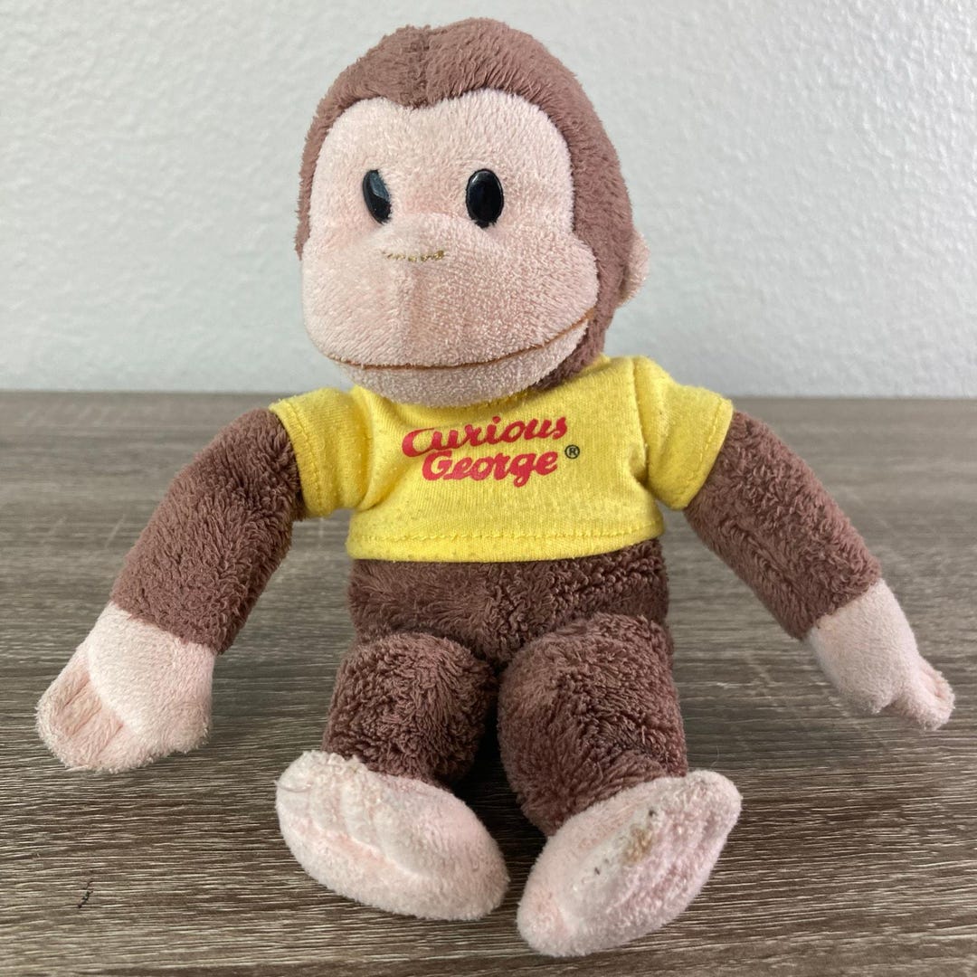 Vintage Curious George Plush Monkey Yellow Shirt Small Retired - Etsy
