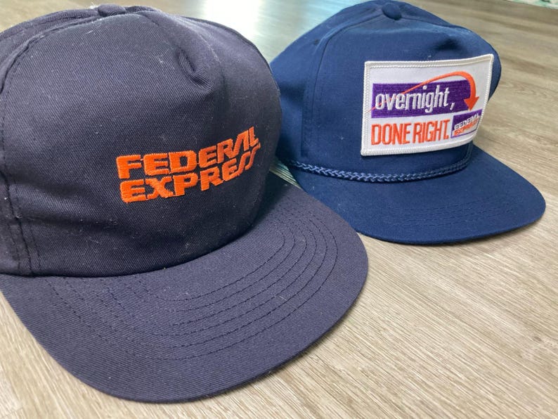 Vintage Fedex Snapback Hat Lot Set of 2 Blue 90 Federal Express - Etsy