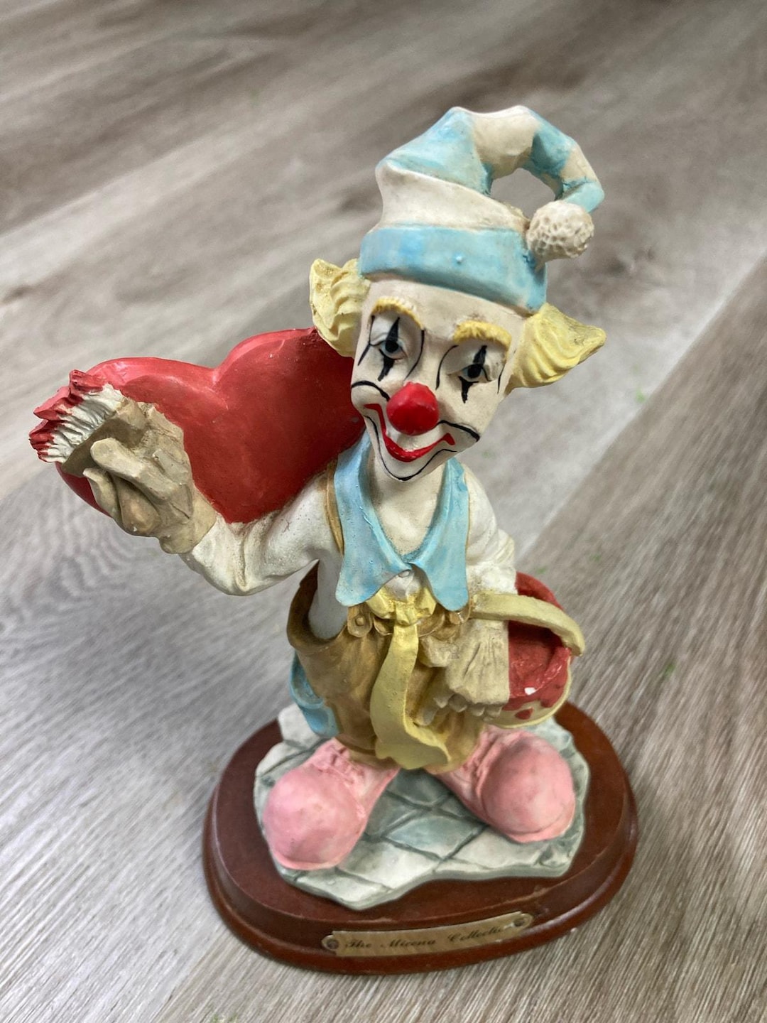 Vintage Pucci Hand-painted Ceramic Clown Figurine 7" With Jester Hat - Etsy