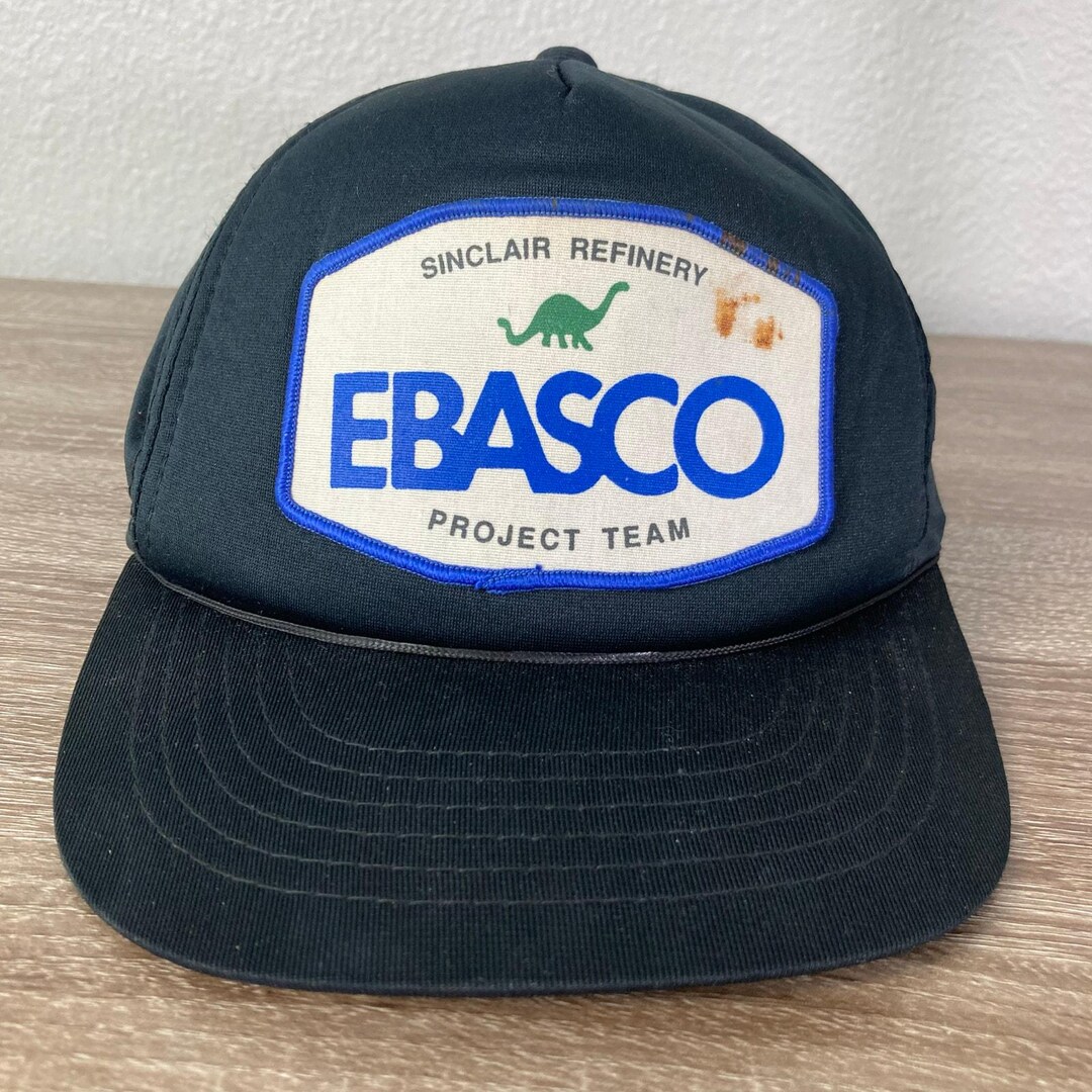 Vintage EBASCO Refinery Project Team Snapback Hat Black - Etsy