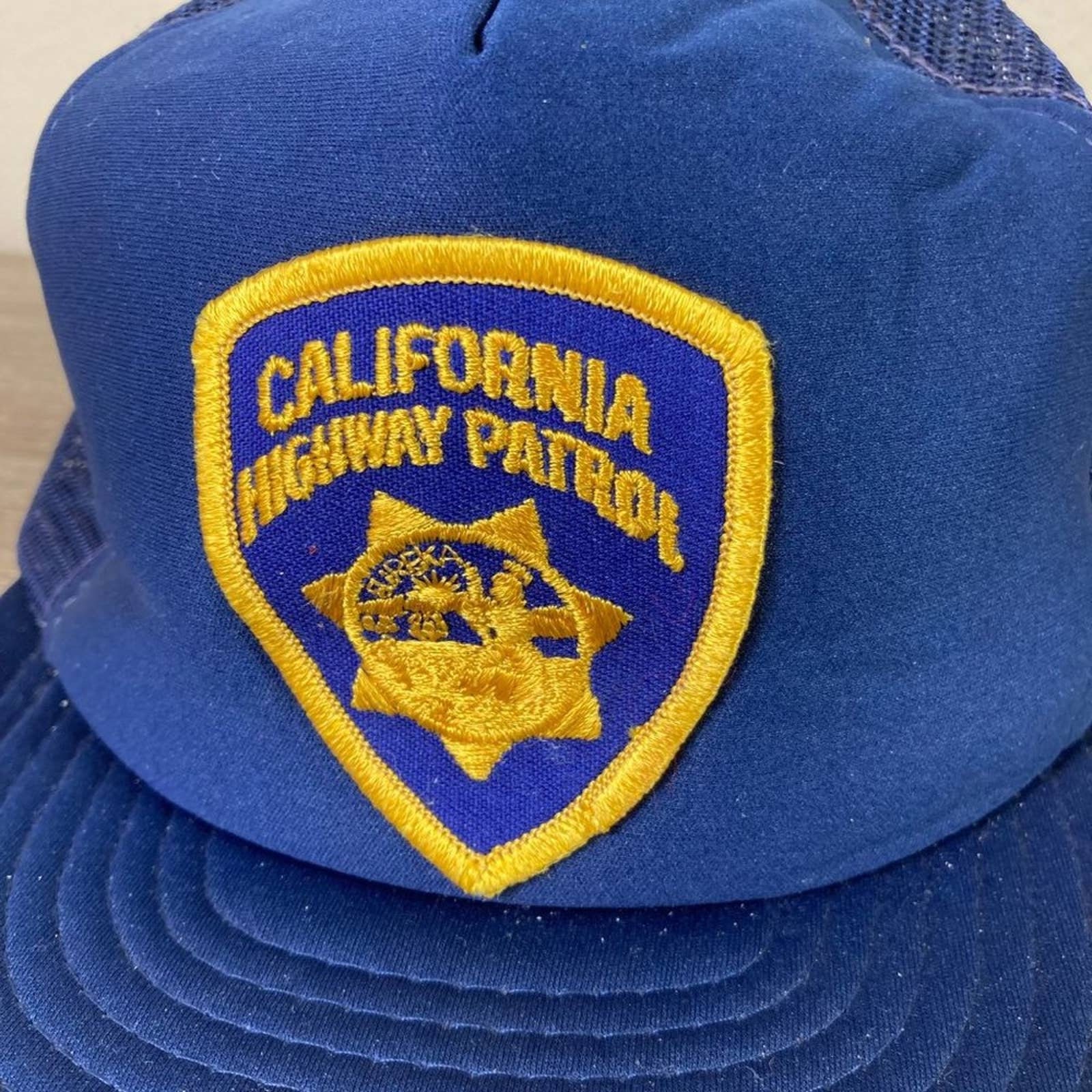 California Highway Patrol Hat Vintage Trucker Snapback Cap Mesh Blue ...
