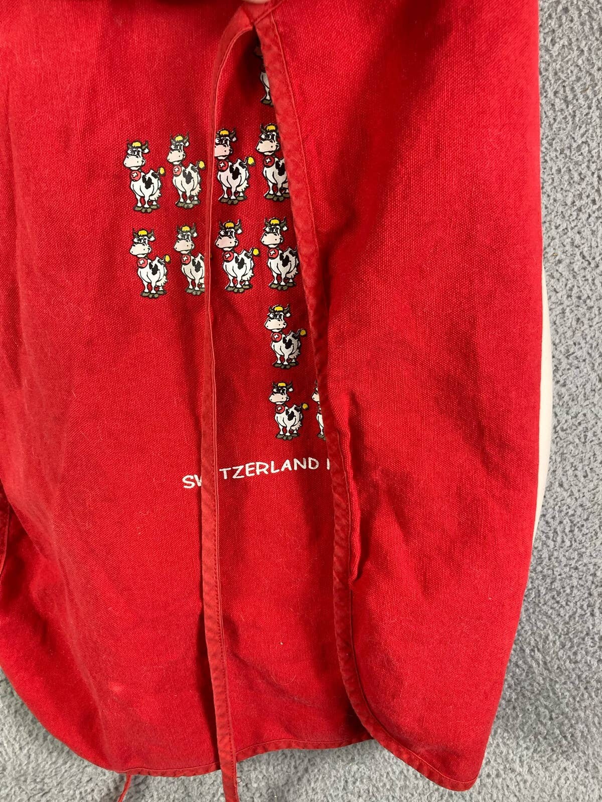 Swiss Apron Kitchen Vintage Hostess Red Sink Lace Geneve - Etsy