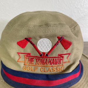 Town Talk Golf Classic Bucket Hat Khaki Red Stripe Made in USA One Size ...
