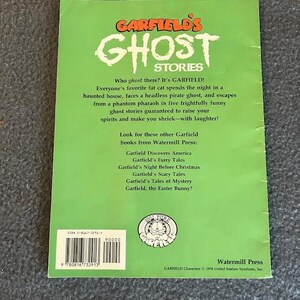 Garfields Ghost Stories, 1992 Book, Halloween, Cartoon Cat,vintage ...