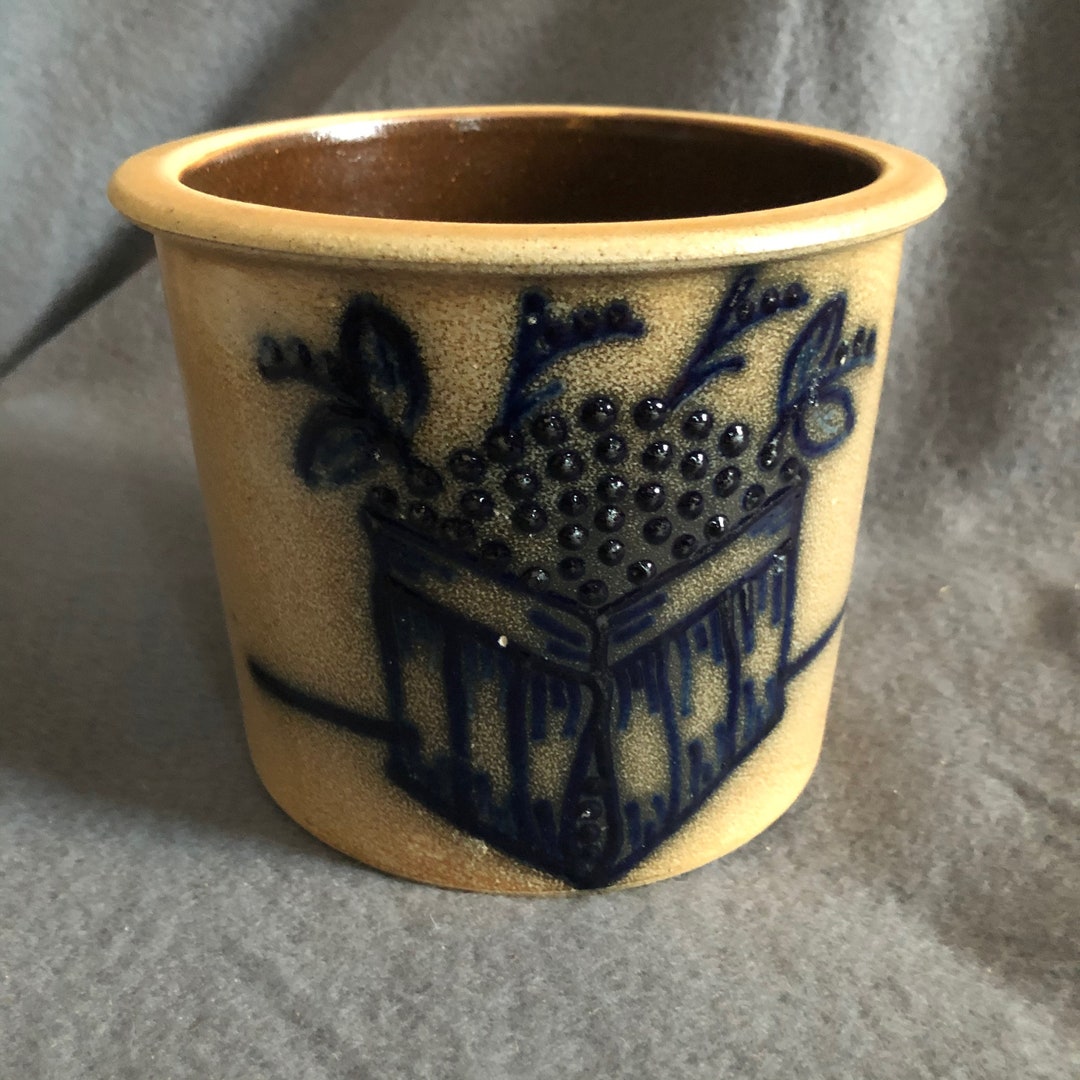 Beaumont Brothers Pottery, 4 Salt Glaze Crock, Flower Pot Design, 1990 ...