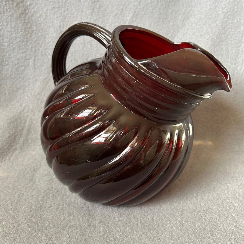 Red Depression Glass - Etsy