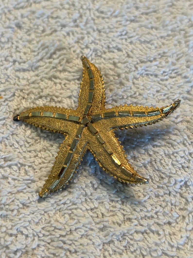 Vintage Starfish Pin, Gold Tone, Costume Jewelry, Pin, Ocean, Beach - Etsy