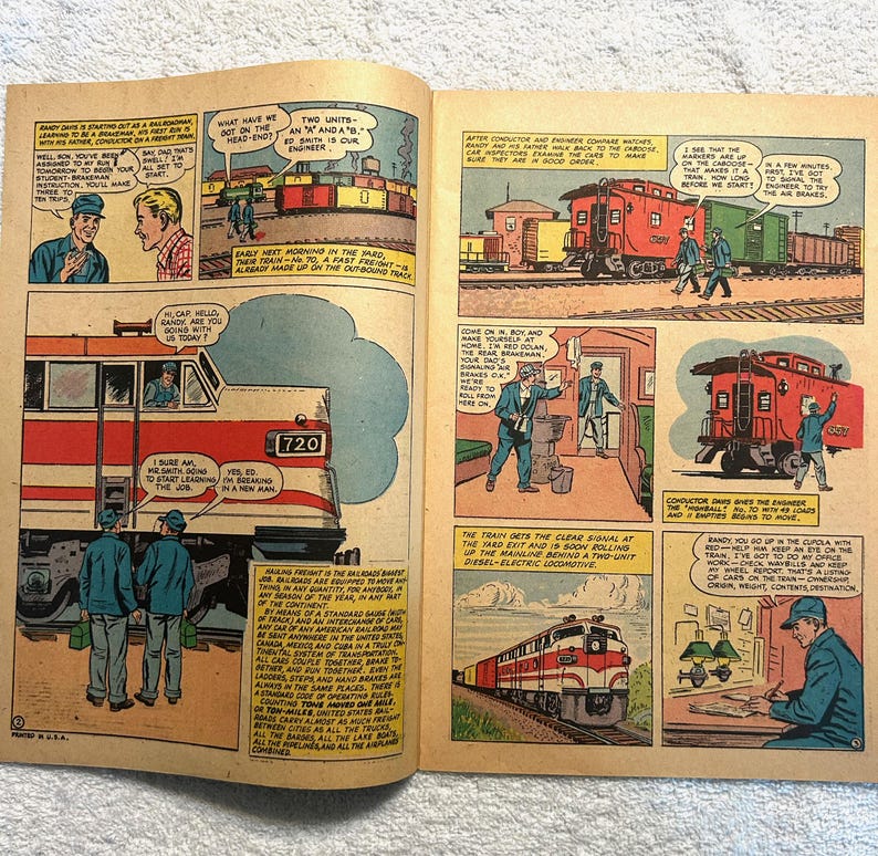 Railroads Deliver the Goods, 1954, Comic Book, Promotional, Trains ...