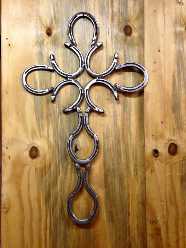 Horseshoe Cowboy Cross / Christianity / Religious Art / Wall | Etsy