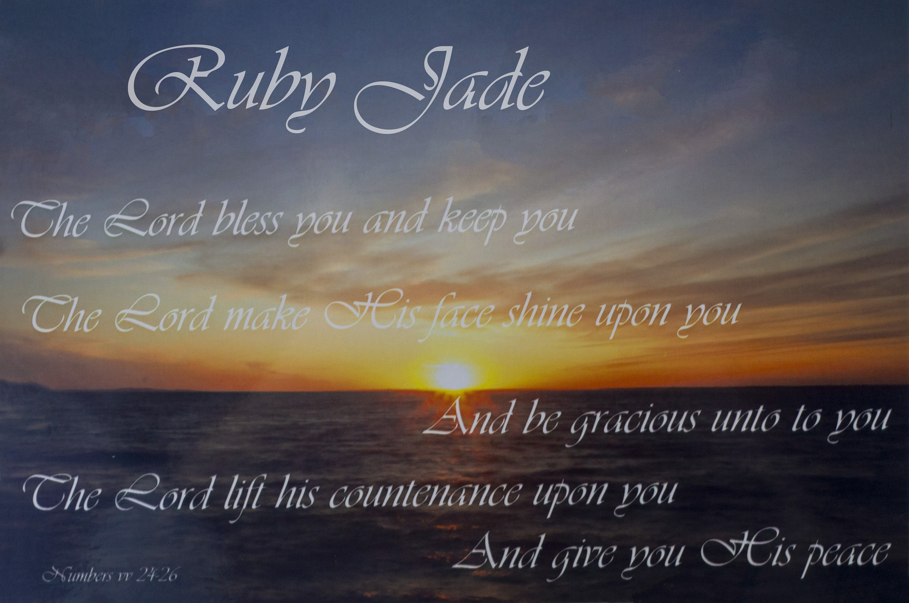 The Lord Bless You and Keep You. A Personal Blessing Card - Etsy