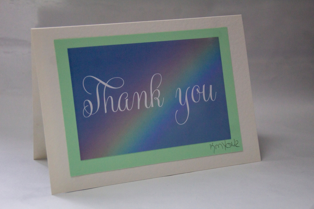 Thank You Rainbow Card - Etsy