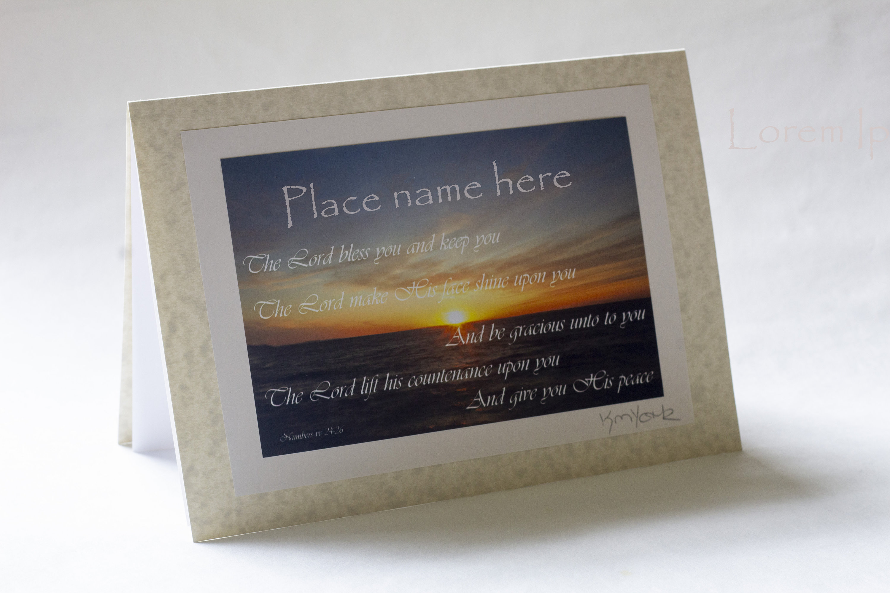 The Lord Bless You and Keep You. A Personal Blessing Card - Etsy