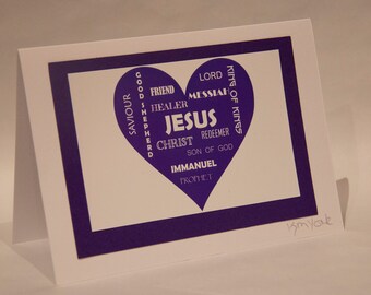 Jesus Christ Names of Jesus King of Kings Emmanuel Printable Christian ...