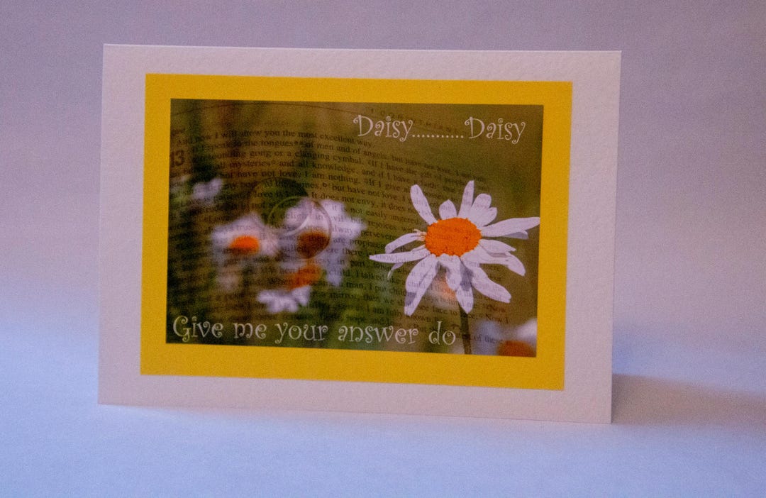 Daisy, Daisy Give Me Your Answer Do Greetings Card for a Proposal - Etsy