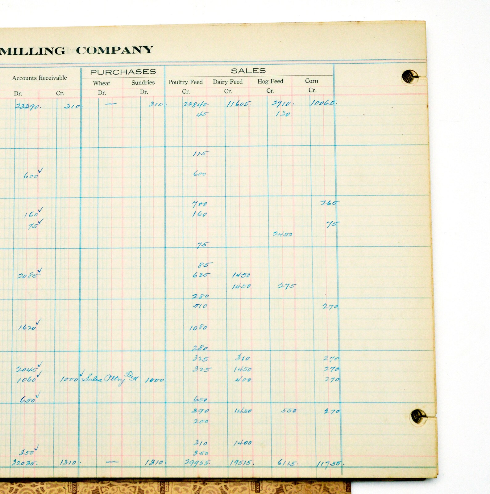 HUGE 1920's Ledger Pages Hand Written Feed Store Ephemera - Etsy