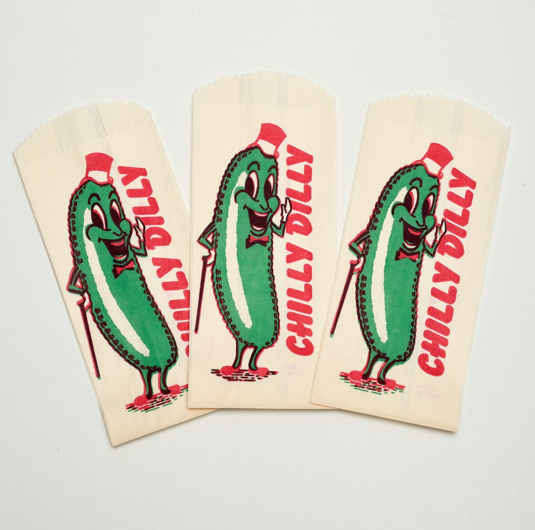1 Vintage Chilly Dilly Anthropomorphic Pickle Bag - Etsy