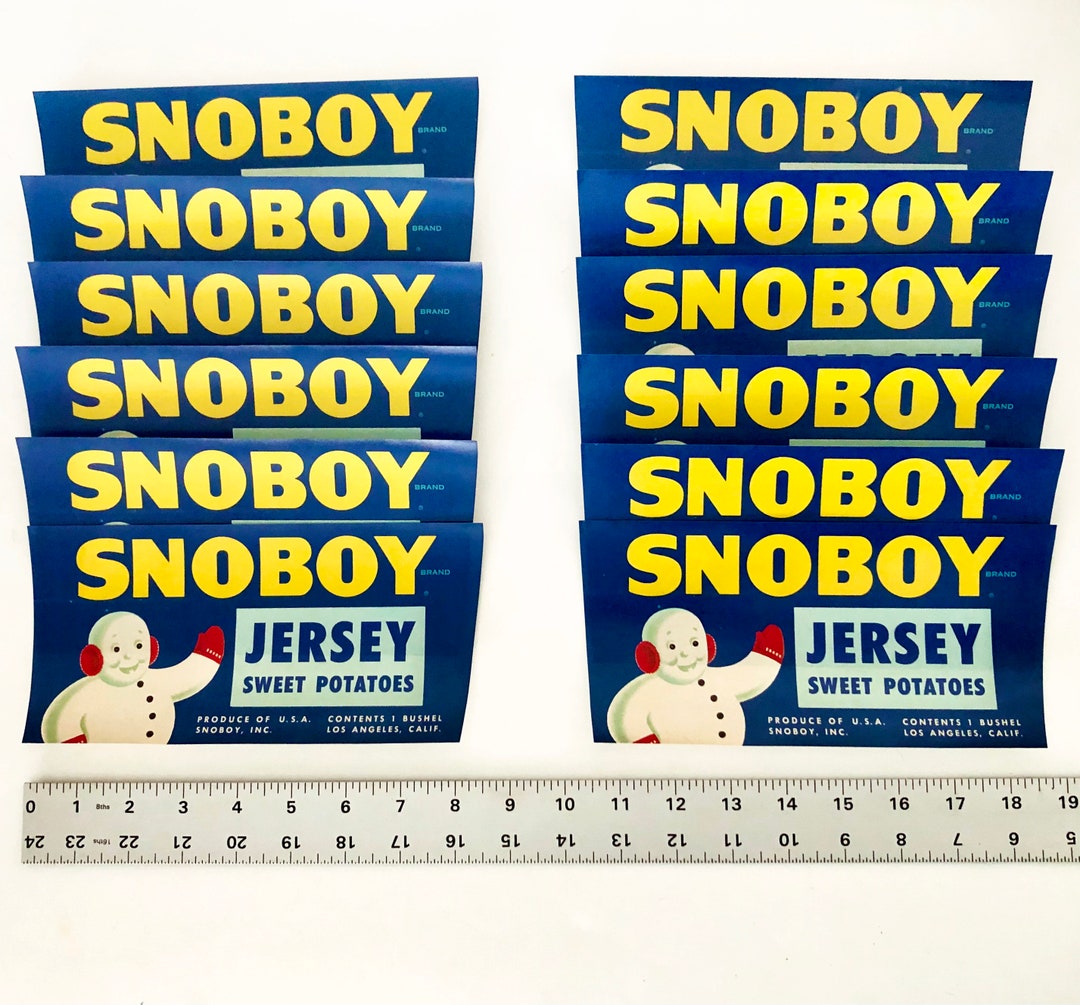 BULK Lot of 12 Vintage Snoboy Crate Labels - Etsy