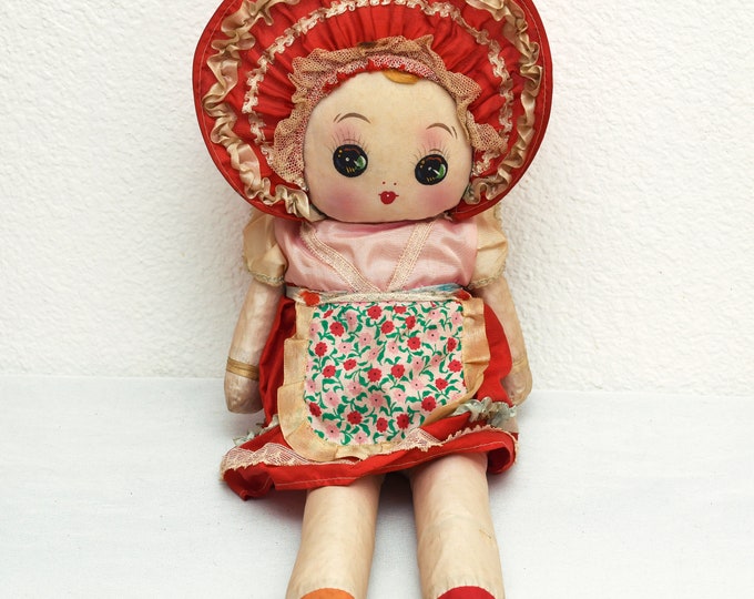 LARGE!! 24" Vintage Japanese Bunka Doll - Still Squeaks! - Etsy