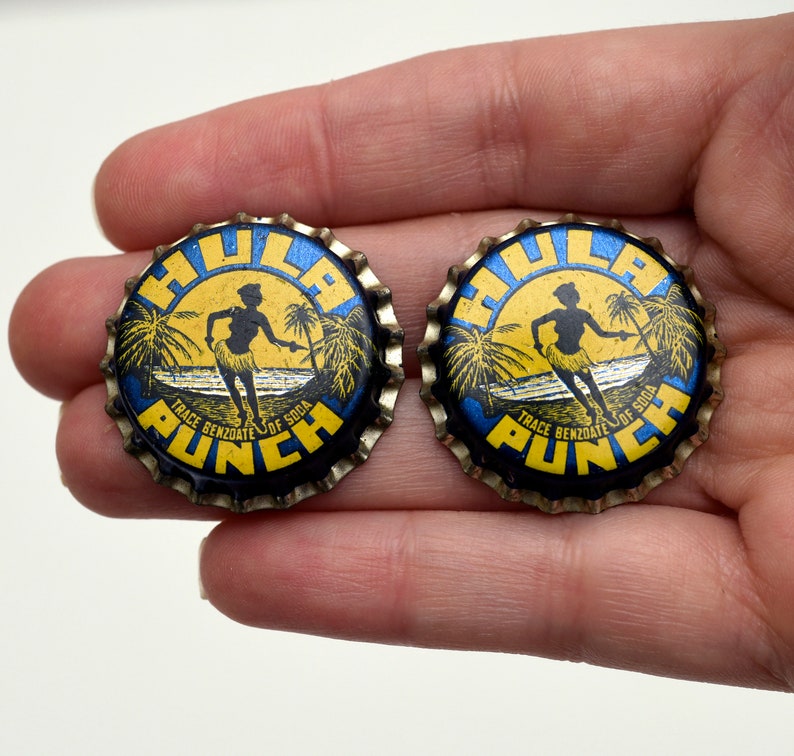 RARE Vintage Hula Punch Bottle Cap - Hula Girl - Etsy