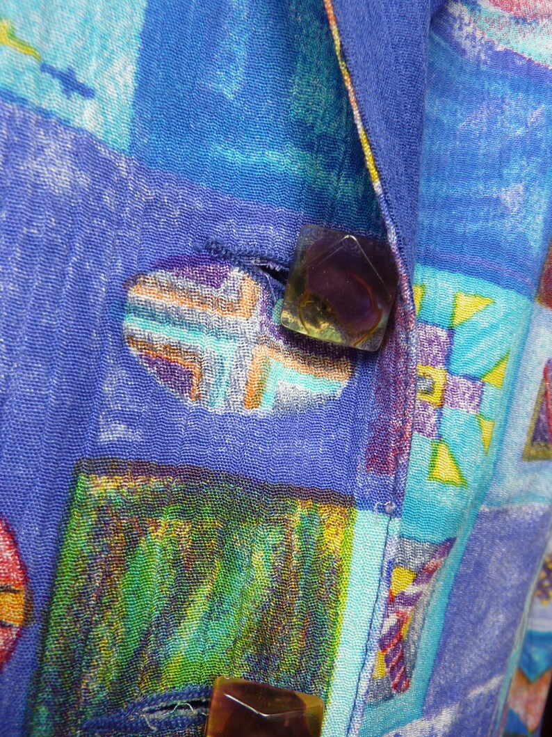 Vintage Carole Little 80s 90s Jacket German Rayon Upcycled - Etsy