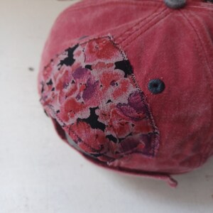 One of a Kind Patchwork Artsy Adult Women's Baseball Cap, Vintage ...