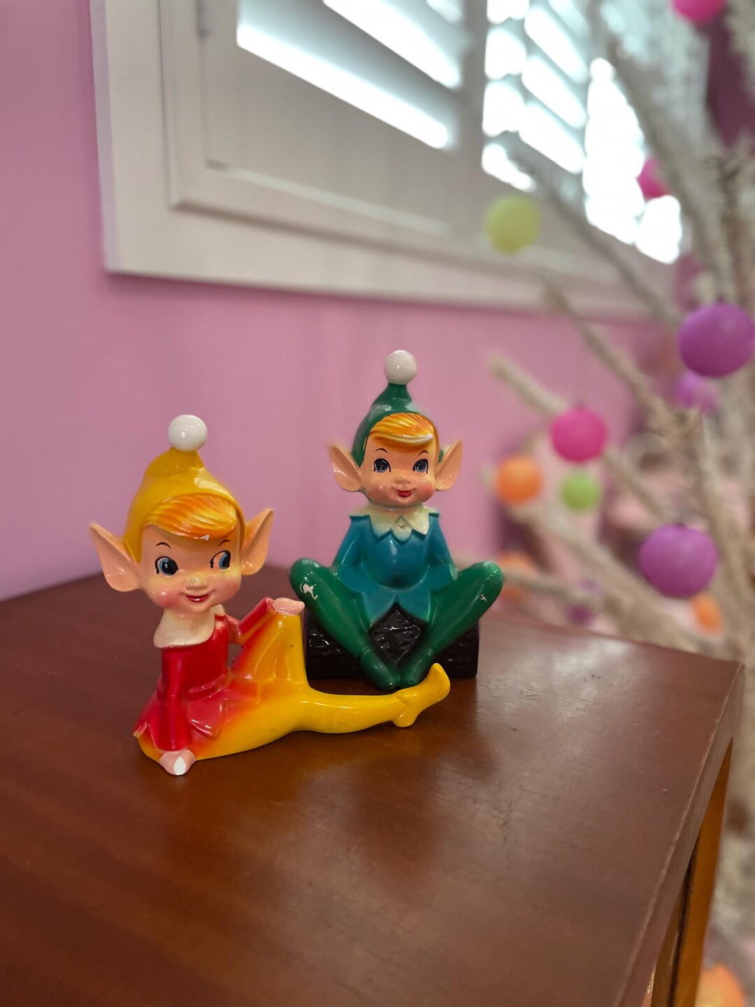 Vintage Christmas Elf Pixie Retro 1950s Japan Kitsch Kitschmas Big Eye ...