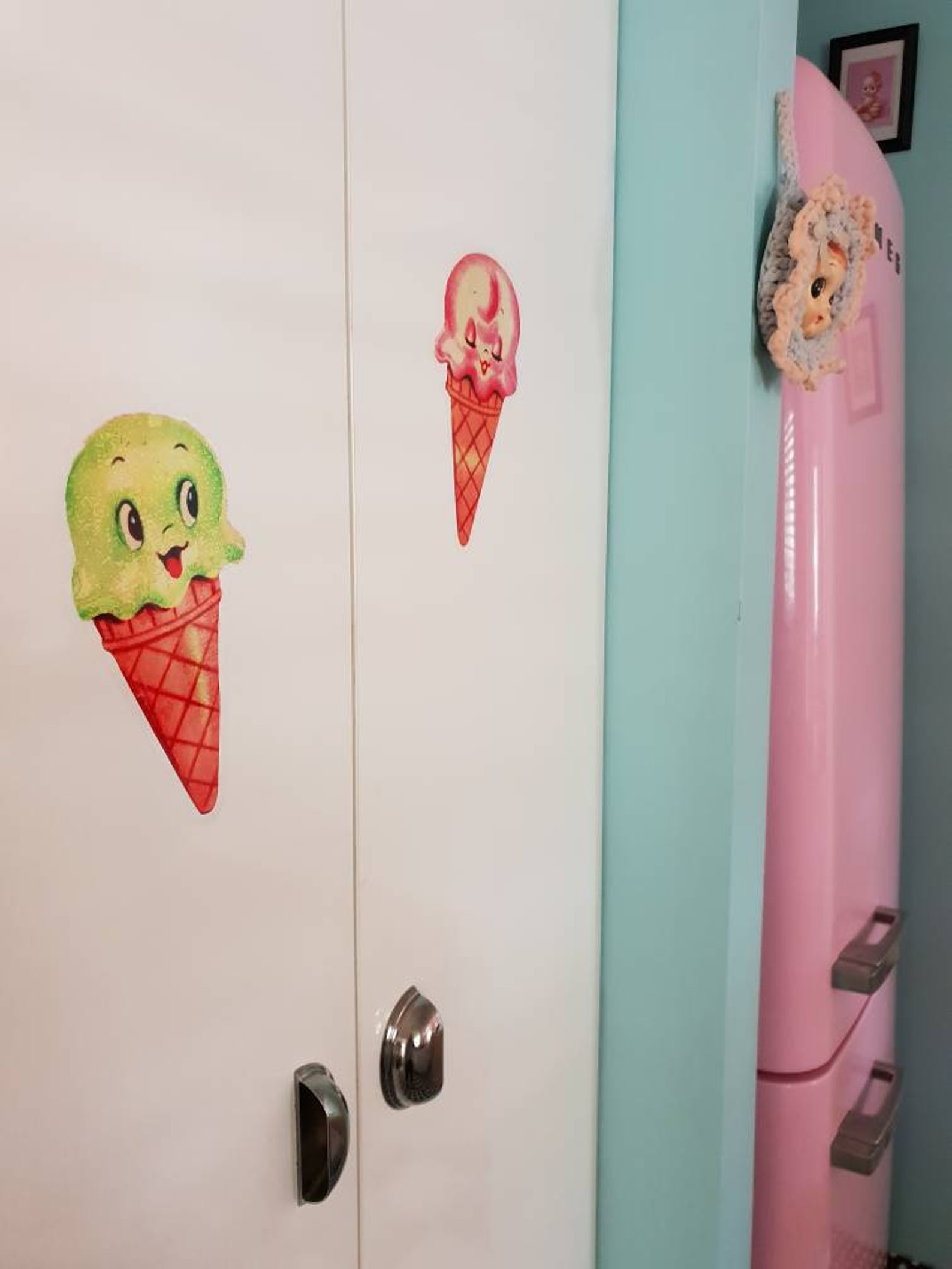 Kitsch Vintage Retro NEW Ice Cream Diner 50s 1950s Pink Wall - Etsy