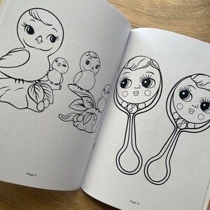 Vintage Inspired Cute Kitsch Colouring Coloring Book Pages Vinnie Boy ...