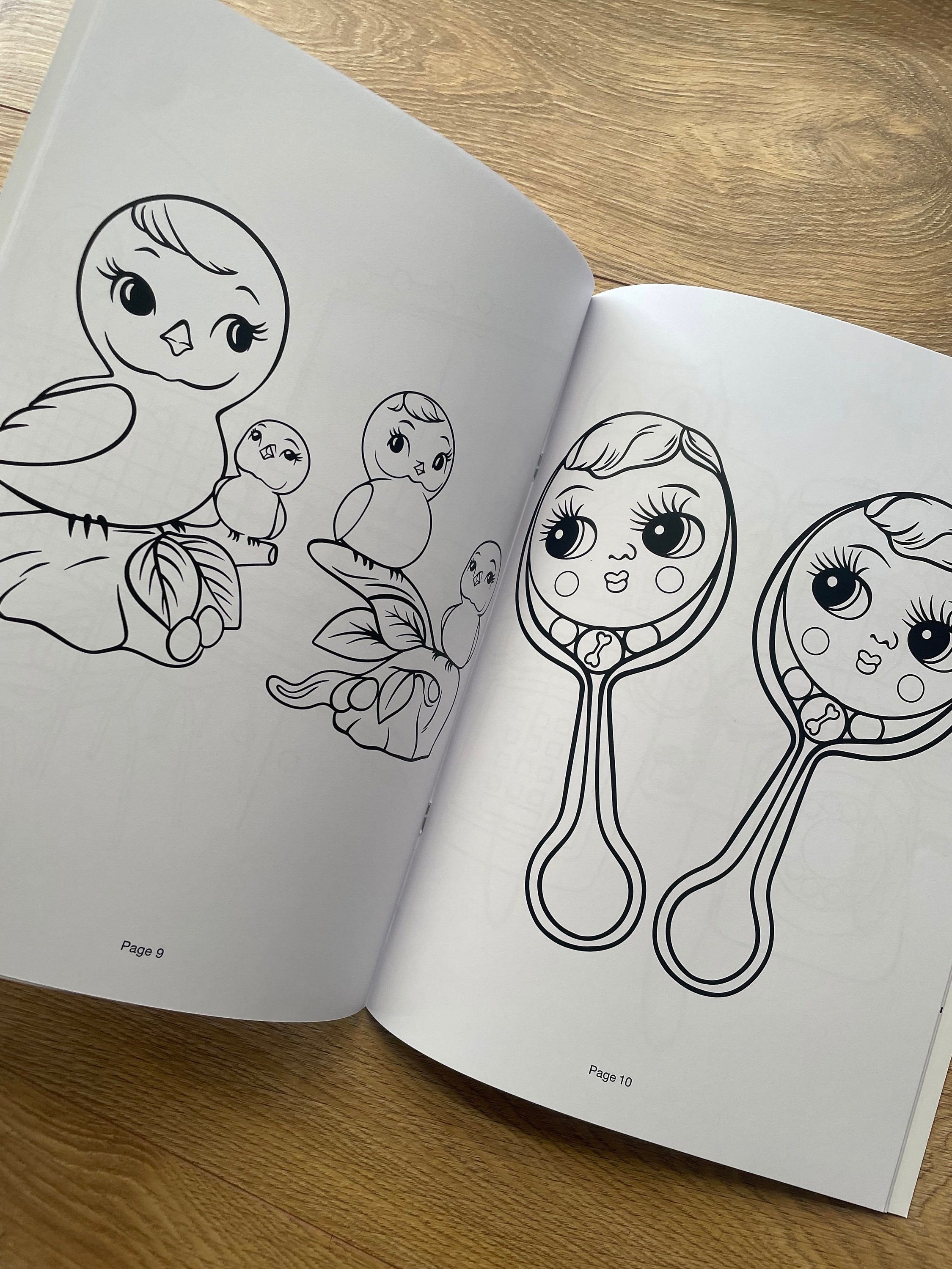 Vintage Inspired Cute Kitsch Colouring Coloring Book Pages Vinnie Boy ...
