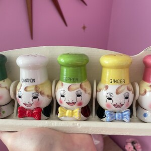 Retro Vintage Japan Kawaii Cute Spice Rack Men Ceramic Rainbow ...