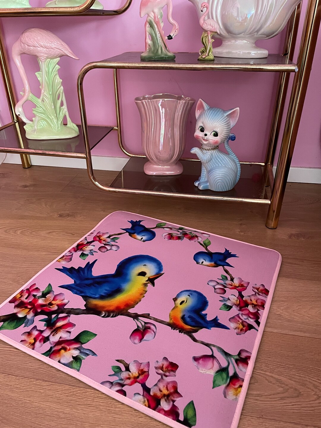 NEW Vintage kitsch mcm retro pinup 50s doll bluebird bird Jay ...