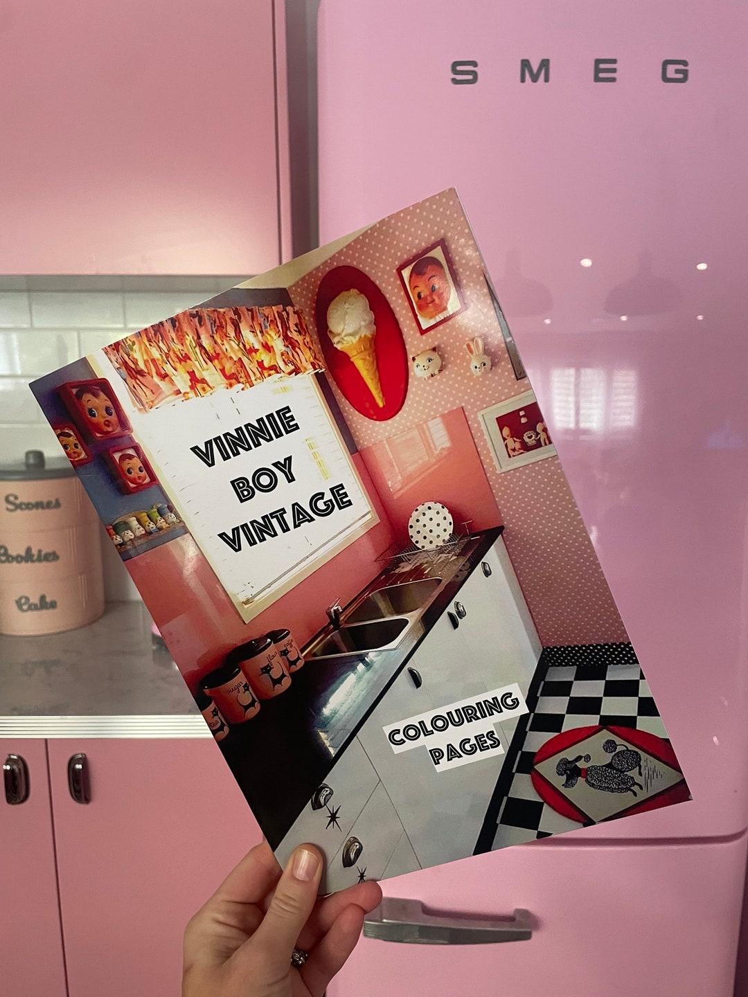 Vintage Inspired Cute Kitsch Colouring Coloring Book Pages Vinnie Boy ...