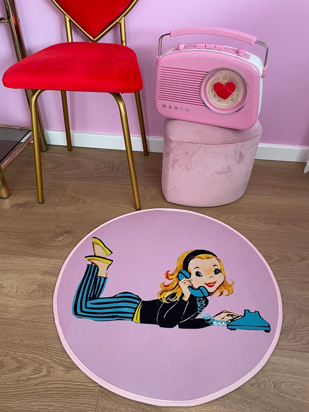 NEW Vintage Kitsch Mcm Retro Pinup 50s Doll Phone Teenager Punk ...