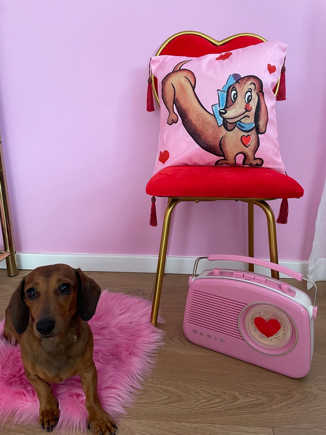 Kitsch Vintage Retro NEW 60s Puppy Dog Doxie Dachshund Weiner Sweet ...