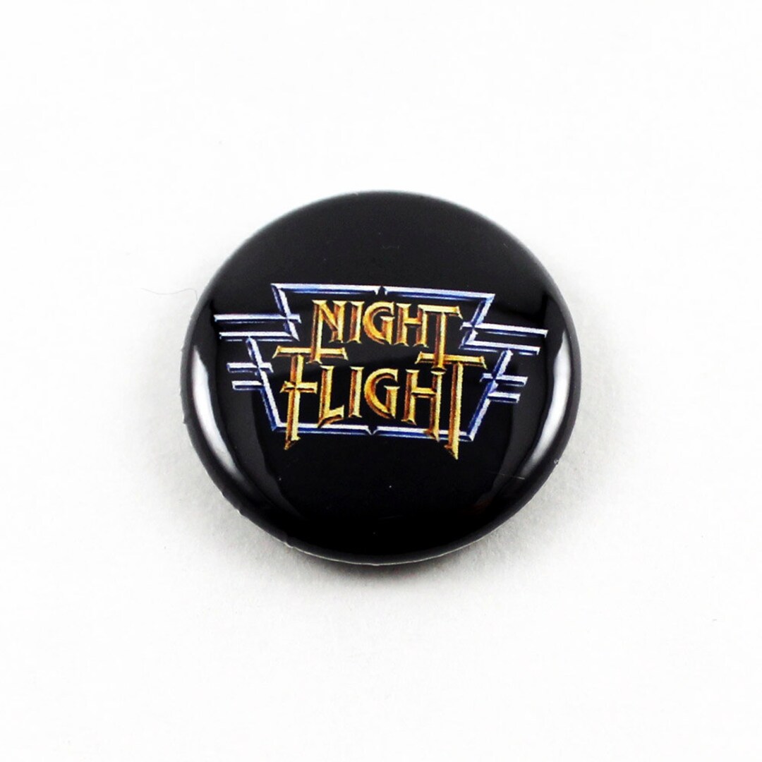Night Flight Logo 1 Inch Pinback Button Classic Music / Film Television ...