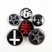 The Unholy | 6 Badge Set | Satan Occult Gothic Pinback Buttons 666 ...