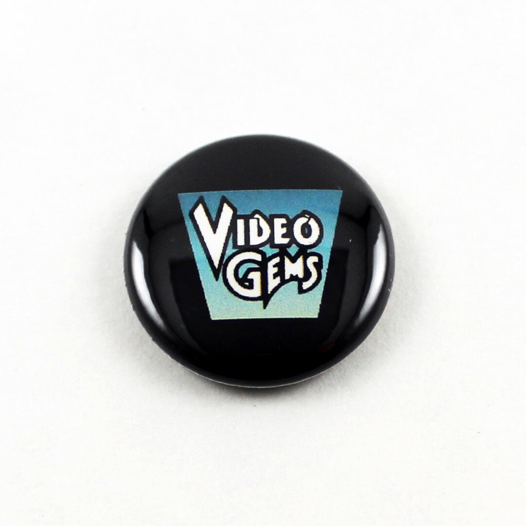 Video Gems Logo | 1 Inch Pinback Button | Action Horror Movies 80s ...