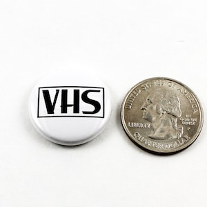 VHS Collector's 1 Inch Pinback Buttons | VHS Logo | Be Kind Rewind ...