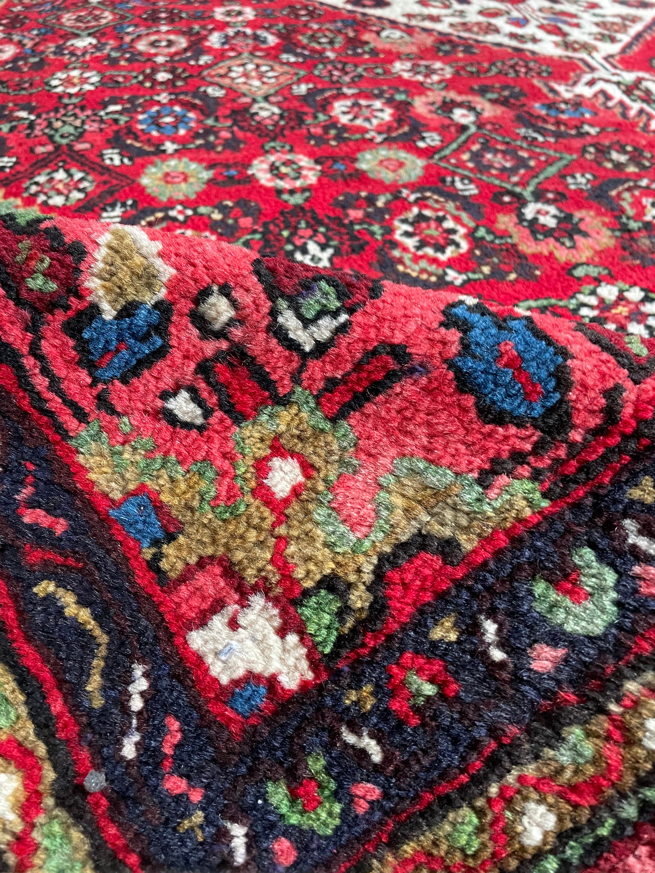 Wool Handmade Persian Rug - 100% Wool - Red Rustic Warm Boho Carpet ...