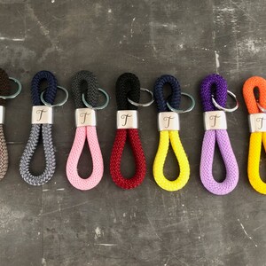 Letter T Key Rings Made of Sail Rope and Silver Colored Key Rings - Etsy