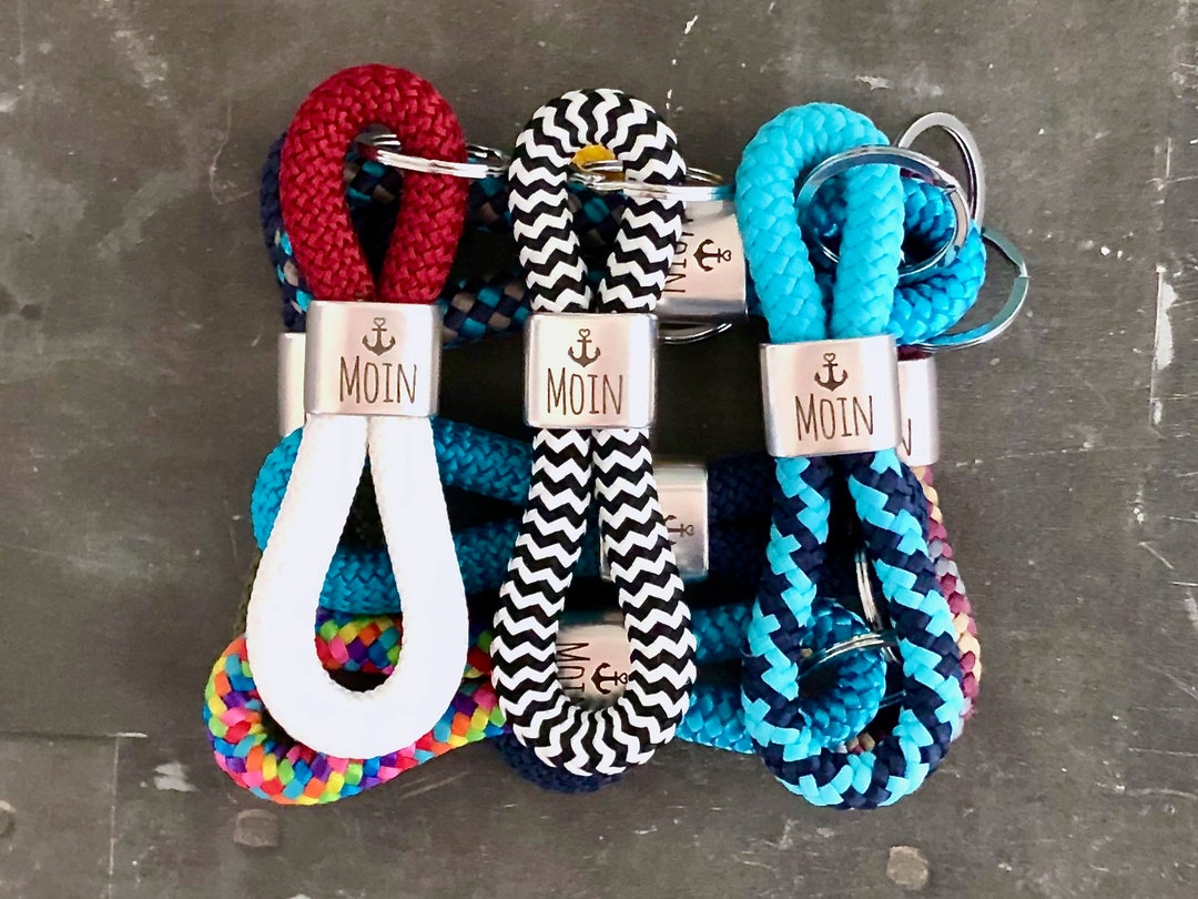 Key Rings Made of Sail Rope and Silver Colored Key Rings - Etsy