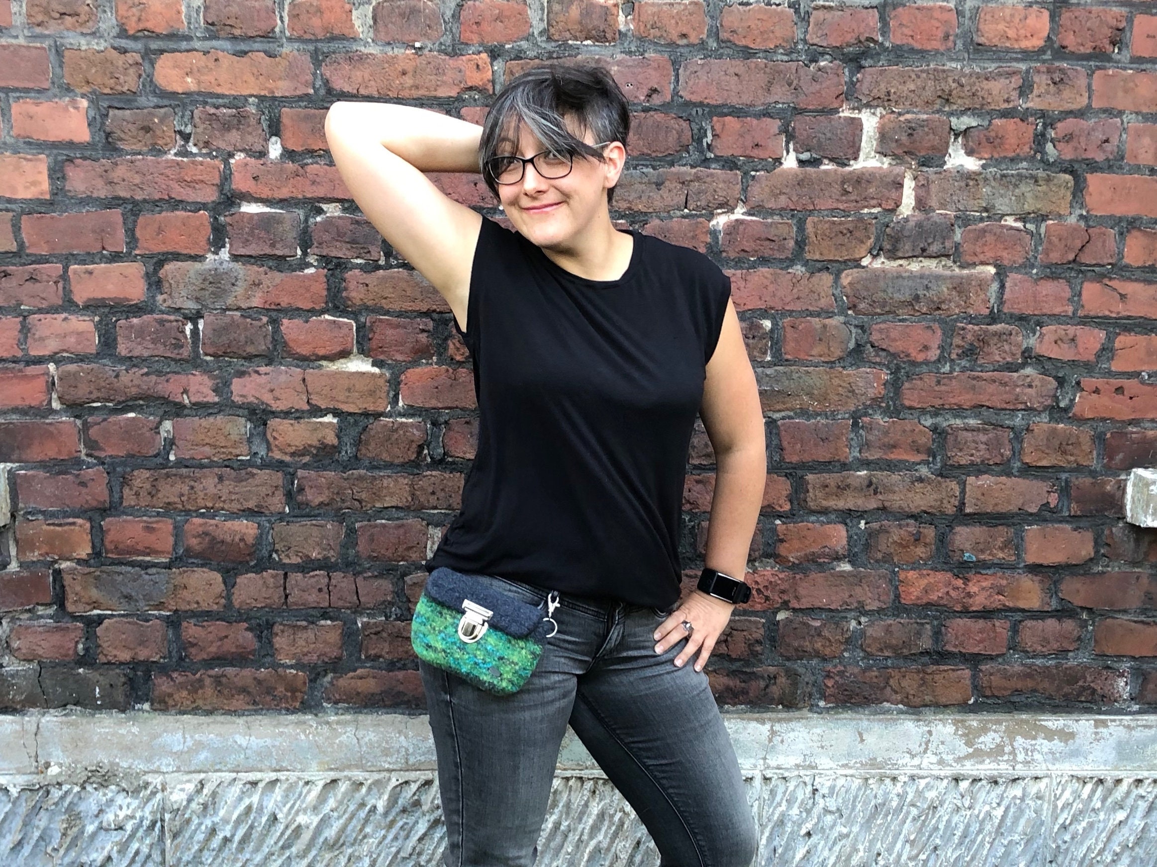 Linen Color Belt Bag Felted Hip Bag for Your Cell Phone Belt - Etsy