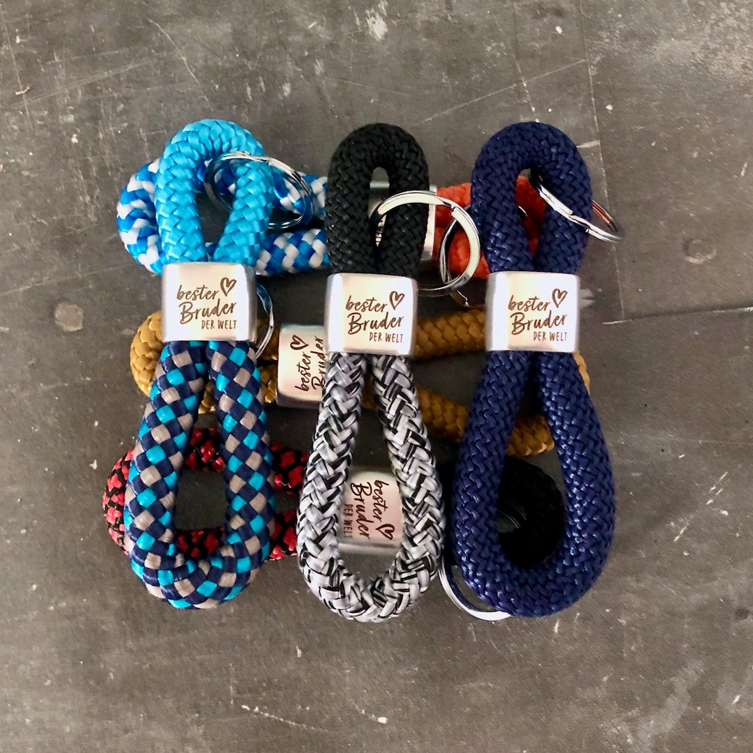 Key Rings Made of Sail Rope and Silver Colored Key Rings - Etsy