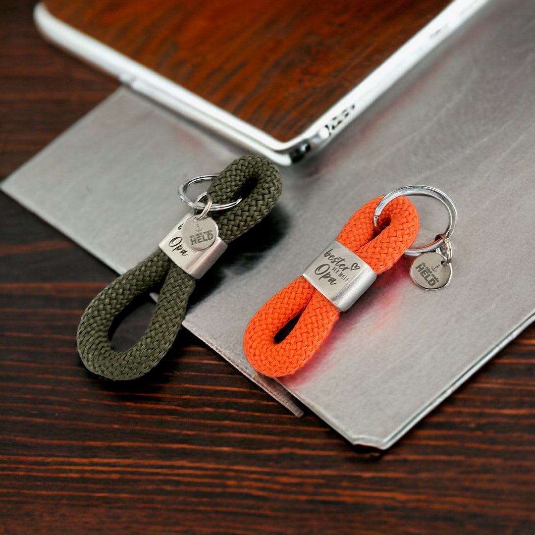 Keychain Made of Sail Rope and Silver Colored Key Rings - Etsy