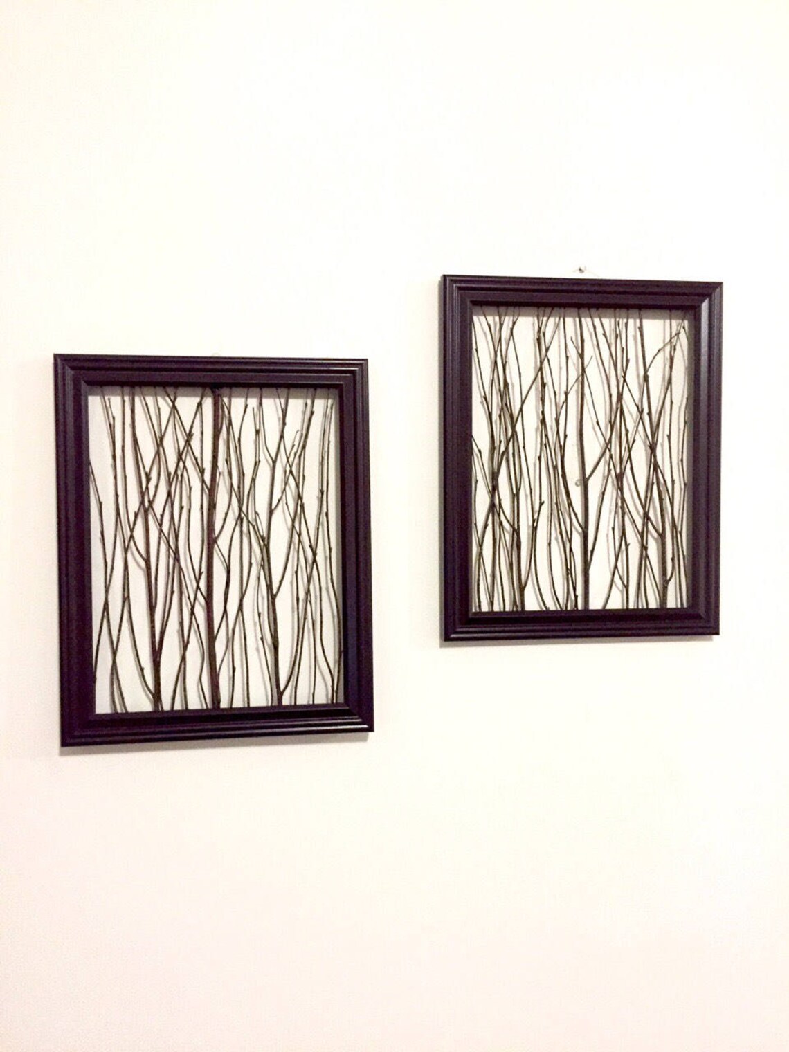 Framed Birch Branches 1 Medium Frame Rustic Home Decor | Etsy