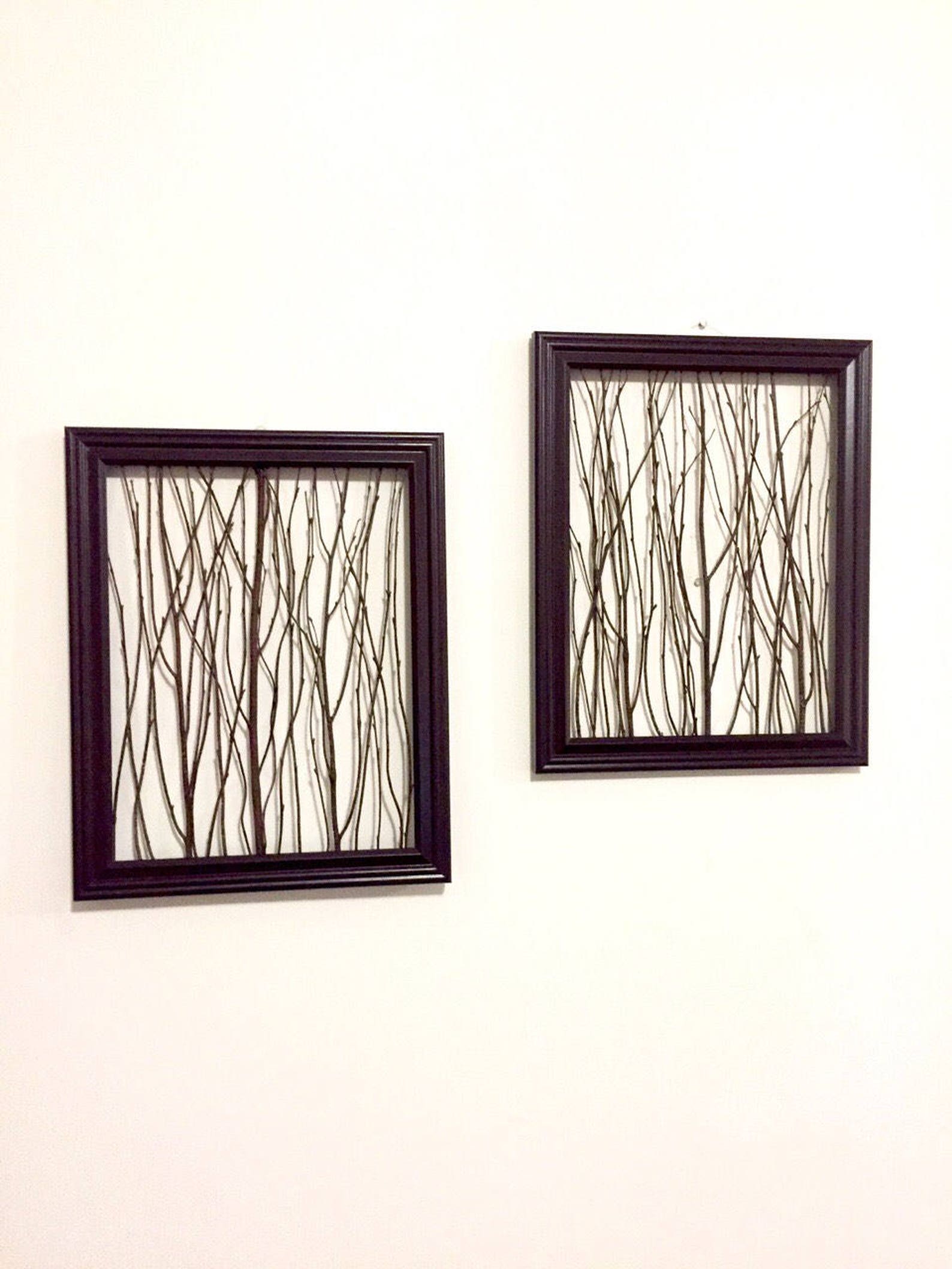 Framed Birch Branches 1 Medium Frame Rustic Home Decor | Etsy