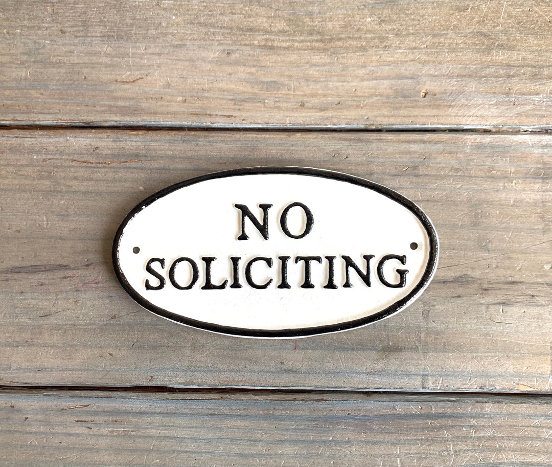 No Soliciting Sign, No Soliciting Metal Plaque, No Soliciting Outdoor ...